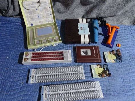 New Binder Edges Cardholders Stamp Roller And Bookcase Ends Auction Solutions Inc