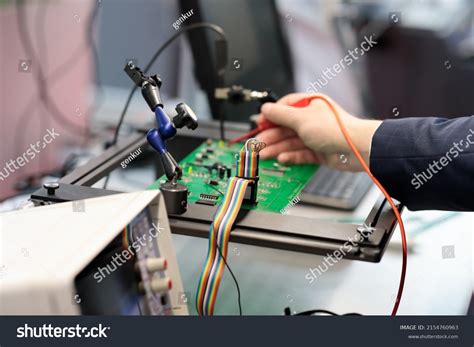 Pcb Testing Quality Control Oscilloscope Selective Stock Photo 2154760963 Shutterstock