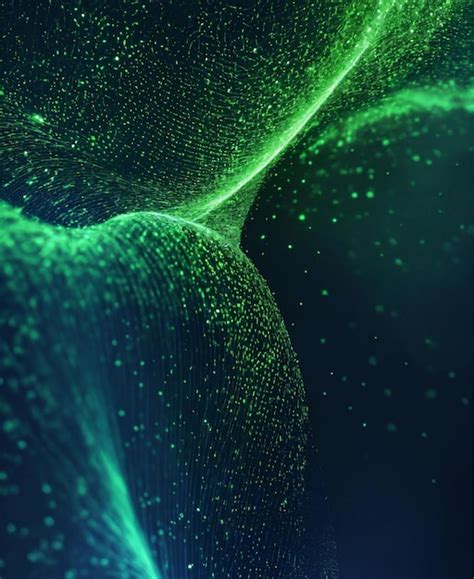 3d Abstract Digital Particle Wave Design An Abstract Wave Background With Dynamic Dots And