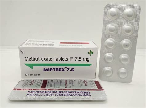 Methotrexate 75 Mg Tablet Miptrex 75 Anti Cancer Psychocare