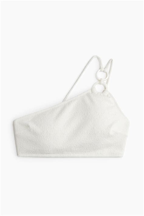 Padded One Shoulder Bikini Top White Ladies Handm Gb