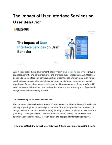 Ppt The Impact Of User Interface Services On User Behavior Powerpoint Presentation Id13443999