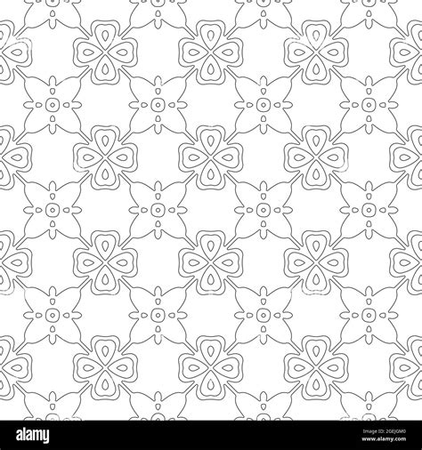 Vector Pattern With Symmetrical Elements Repeating Geometric Tiles