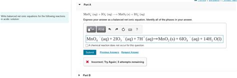 solved write balanced net ionic equations for the following
