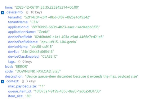Error Downlinkpayloadsize On Us915 Region Chirpstack V4