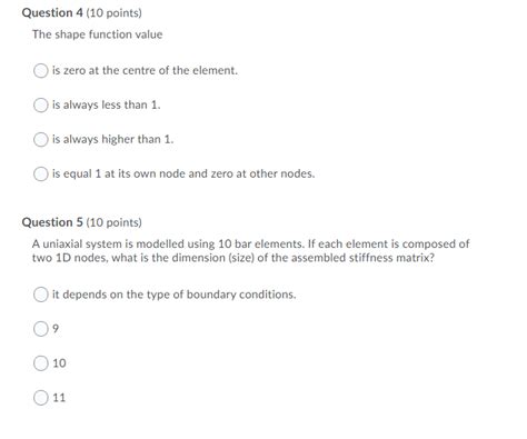 Solved Question Points The Shape Function Value Is Chegg
