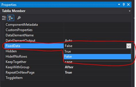 Reporting Services Freeze Column Headers For A Tabular Report Stack Overflow