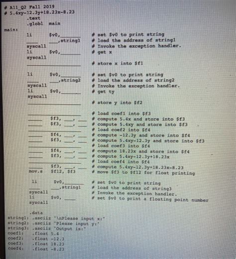 Solved 2 30 Points Complete A11 Q2asm Program That