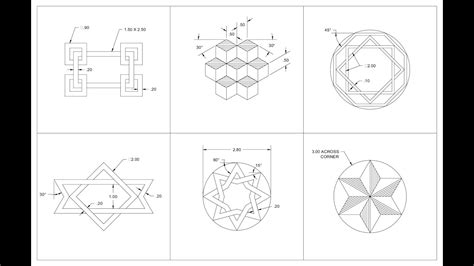 Introduction To Autocad Geometric Shapes Youtube