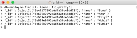 Mongodb Projection Geeksforgeeks