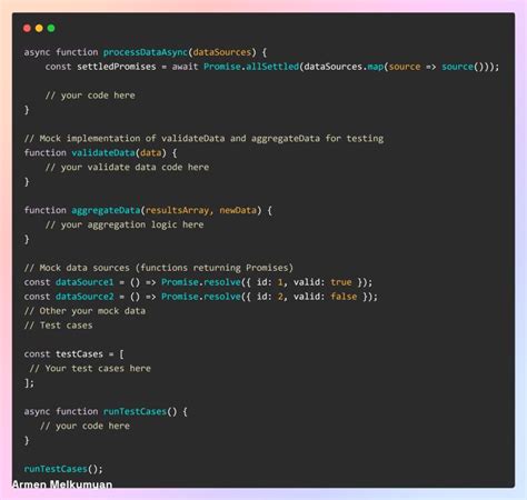 Armen Melkumyan On Linkedin Javascript Codingchallenge Webdevelopment Asyncprogramming