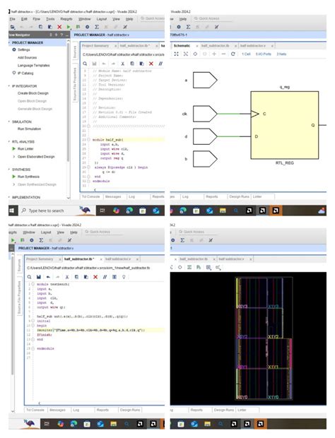 🔹 Half Subtractor In Verilog Hdl Designed And Implemented A Half