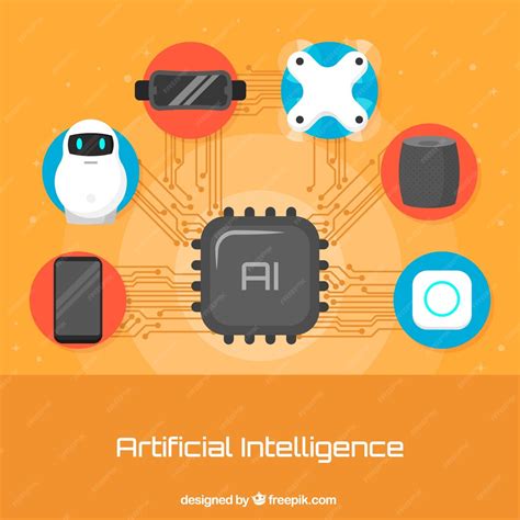 Free Vector Flat Artificial Intelligence Background