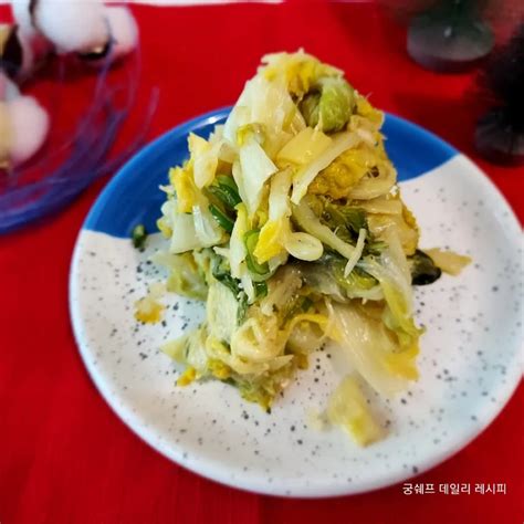백종원 배추 무침 만들기 데친 배추무침 만드는 법