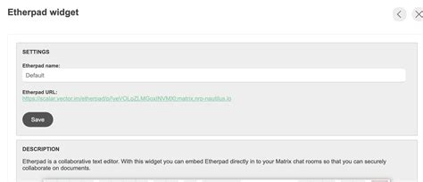 etherpad server url is not configurable · issue 372 · turt2live matrix