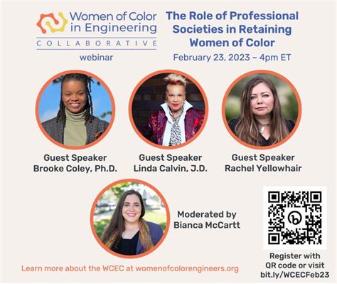 Register For The Upcoming Women Of Color In Engineering Wcec Webinar