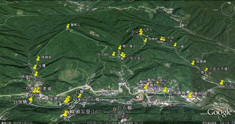 地圖 路線：1035平溪三尖，石筍尖、薯榔尖、峰頭尖、九龍山，石燭尖 馬克褚工作室