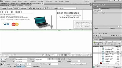 Curso De Dreamweaver Cs6 Estruturação Do Site Aula 20 Youtube