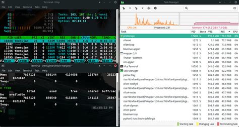 Memory Usage Shown In Htoptask Manager Free Differ From One Another