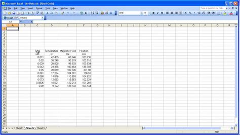 Workbook Origin 8 Copy Excel Data And Paste To Origin 8 Youtube