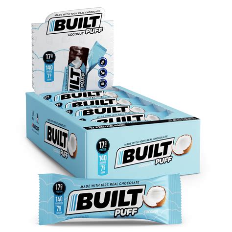 Built Bar Protein Bar Gluten Free Collagen Coconut Marshmallow Puffs