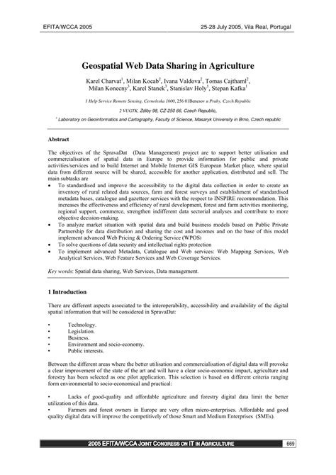 Pdf Geospatial Web Data Sharing In Agriculture