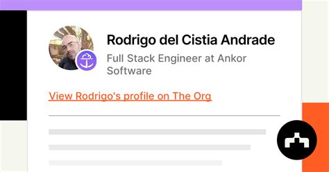 Rodrigo Del Cistia Andrade Full Stack Engineer At Ankor Software The Org