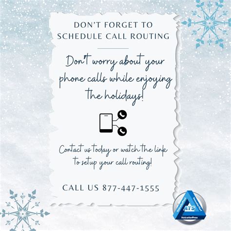Don T Forget To Setup Call Routing For The Holidays Affiliated Technology Solutions