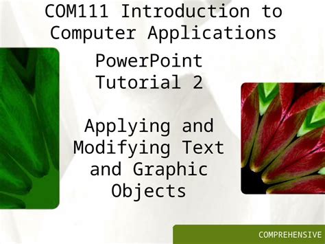 ppt comprehensive powerpoint tutorial 2 applying and modifying text