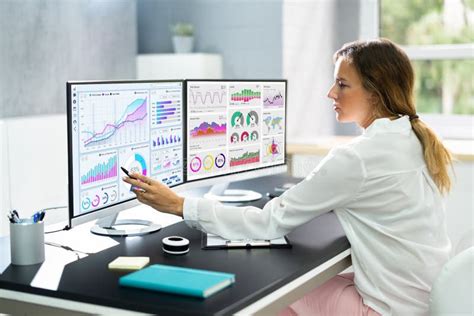 Kpi Business Analytics Data Dashboard Stock Image Image Of Chart Monitor 256959359