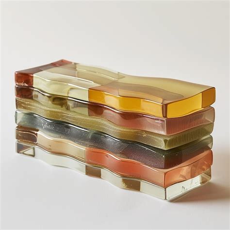 An Object Made Of Glass With Multiple Layers Each Layer Representing Different Colors And