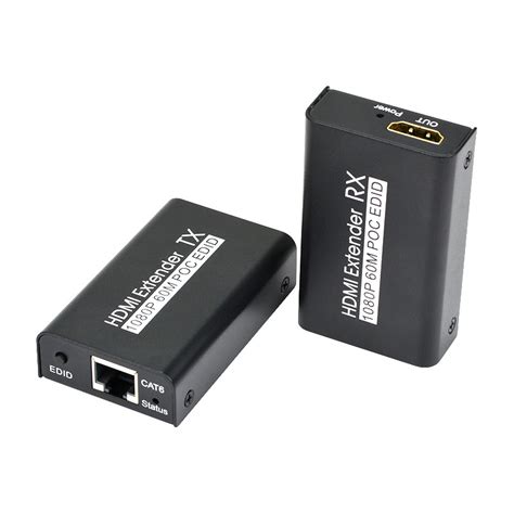 60m Hdmi Extender Over Ip Network Extender Cat5e Cat 6 Ethernet Ip Tcp Signal To Lan Converter