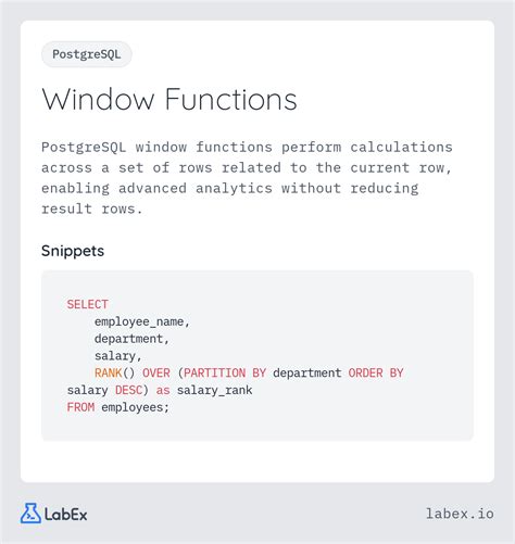 Window Functions