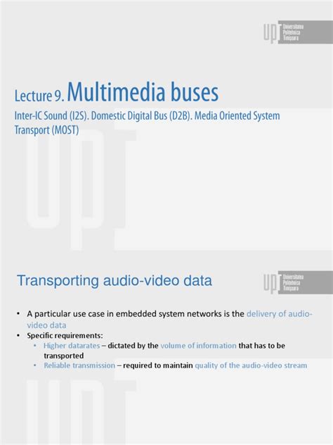 lecture 9 multimedia buses inter ic sound i2s domestic digital