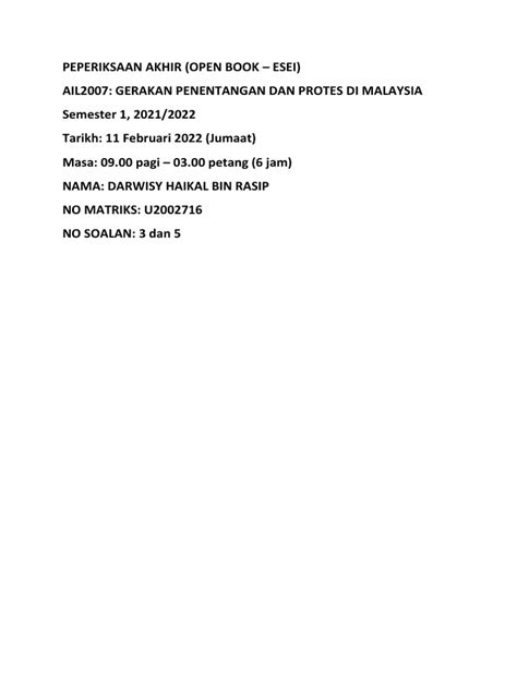 Gerakan Protes Pdf Perjalanan