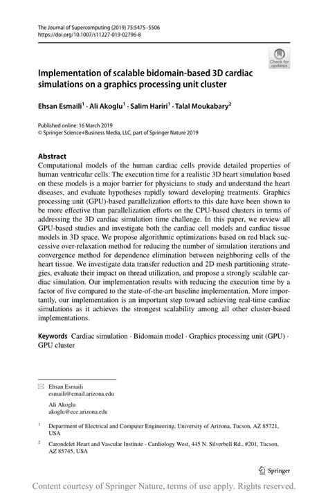 Implementation Of Scalable Bidomain Based 3d Cardiac Simulations On A