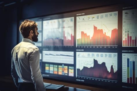 Premium Ai Image Unrecognizable Business Person Analyzing Graphs