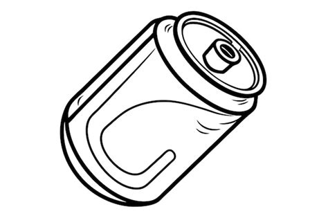 색 배경에 그려진 회사에서 만든 물건의 캔의 그림 프리미엄 Ai 생성 벡터