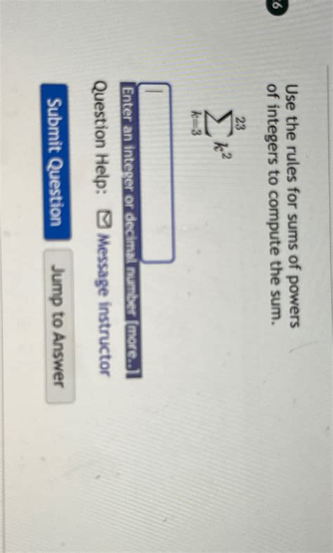 Solved Use The Rules For Sums Of Powers Of Integers To Chegg