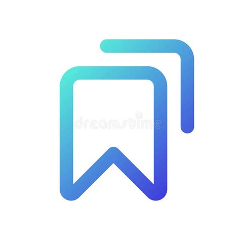 Saved Messages Pixel Perfect Gradient Linear Ui Icon Stock Vector Illustration Of Application