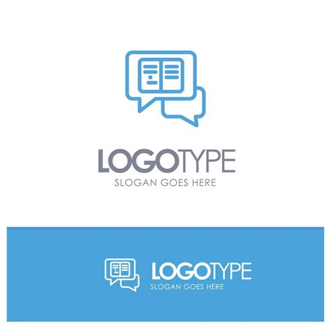 Chat Messages Popup Sms Blue Outline Logo Place For Tagline 13149557 Vector Art At Vecteezy