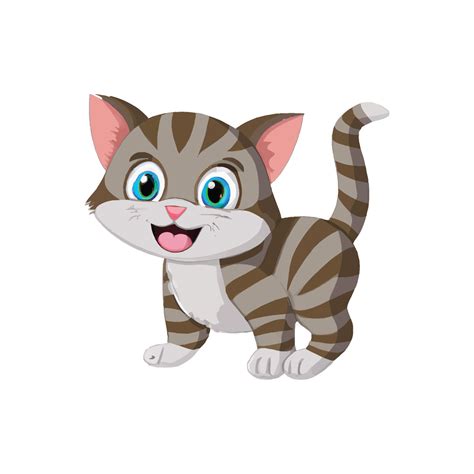 Cartoon Funny Cat Character Art Illustration 13534572 Vector Art At