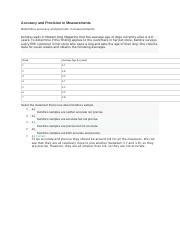 Understanding Accuracy And Precision In Measurements Evaluating Course Hero