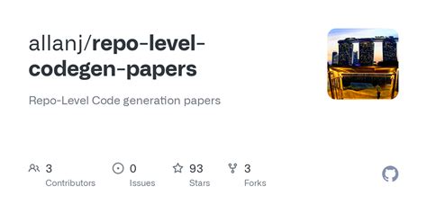 GitHub Allanj Repo Level Codegen Papers Repo Level Code Generation Papers