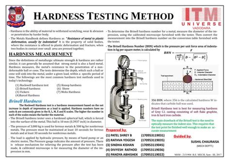 Brinell Hardness Testing Method Pdf
