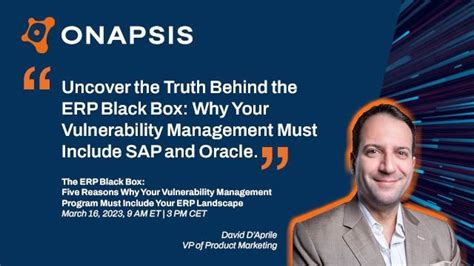 5 Reasons For Including Erp In Your Vulnerability Mgmt Program Onapsis