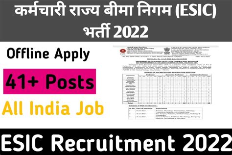 Esic Joka Faculty Recruitment 2022 Apply For Professor Associate