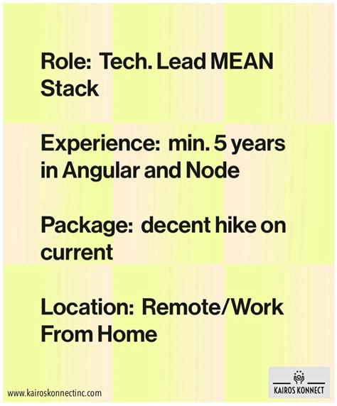 Kairos Konnect On Linkedin Hiring Hiring Hiring Remote Angular