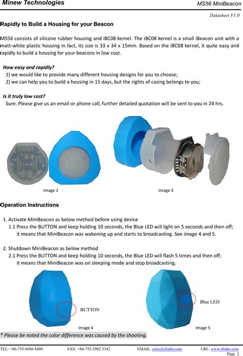 Minew Technologies Ms56px Digital Broadcasting Device Ibeacon User Manual
