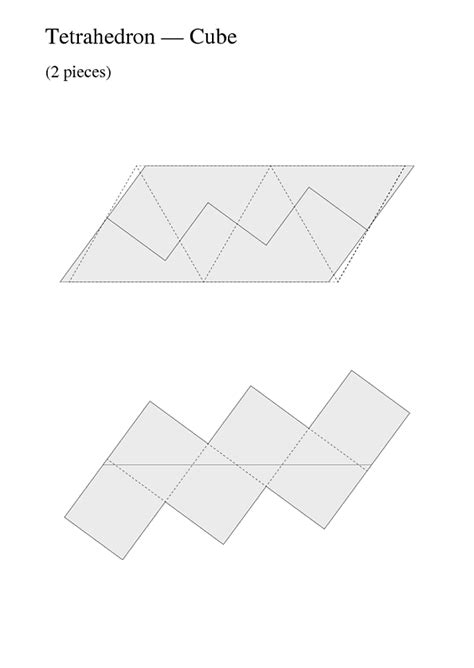 Mg Metric Geometry Surface Dissection Of Regular Tetrahedron To Cube MathOverflow
